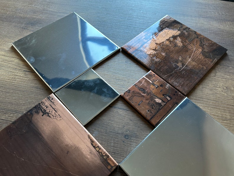 Handmade Chrome Tiles Backsplash, Kitchen Wall Decor, Fireplace Tiles ...