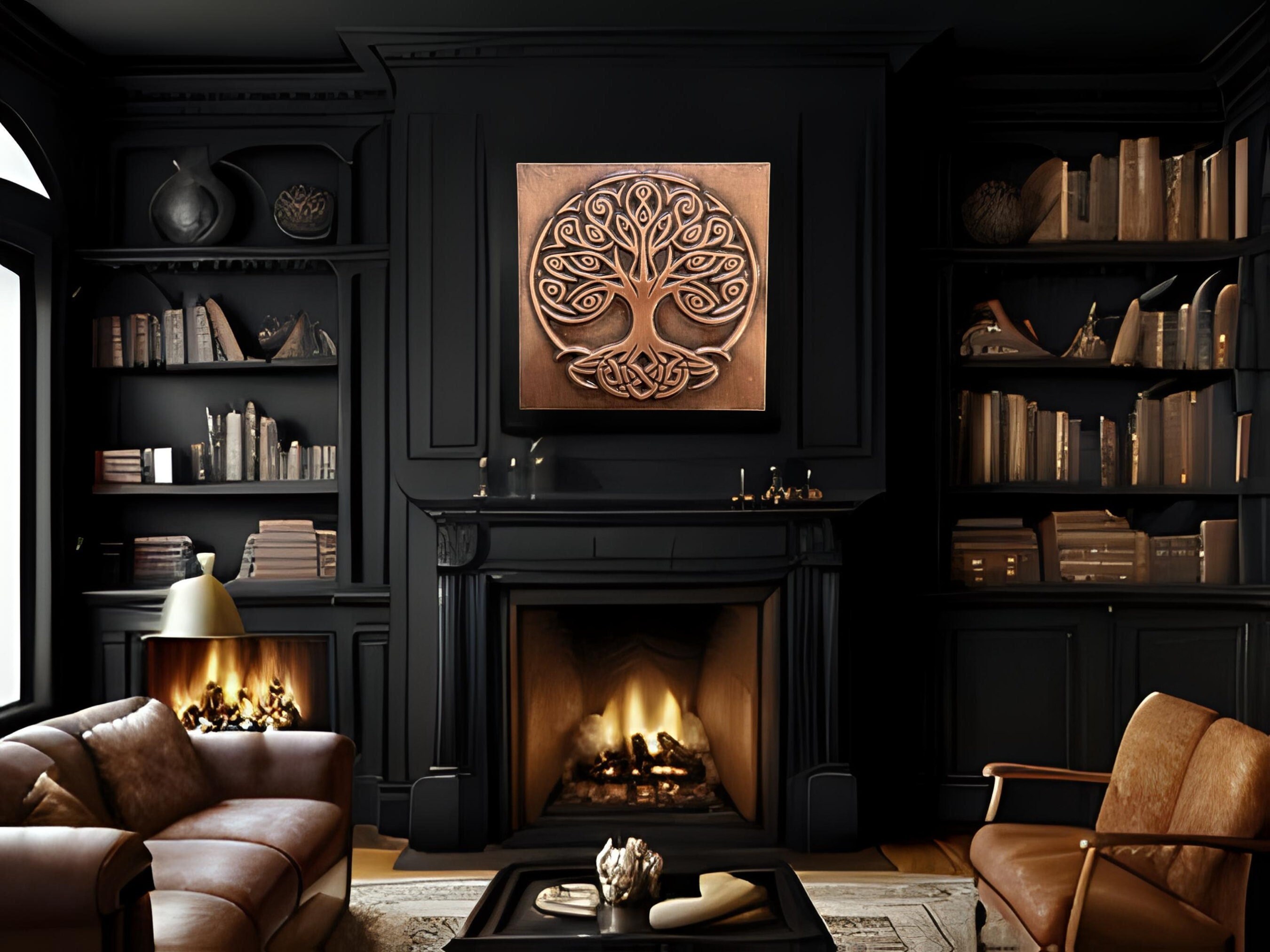 Tree of Life Copper Mural, Copper Tile Backsplash: 12"x12" (30cm X 30cm ...