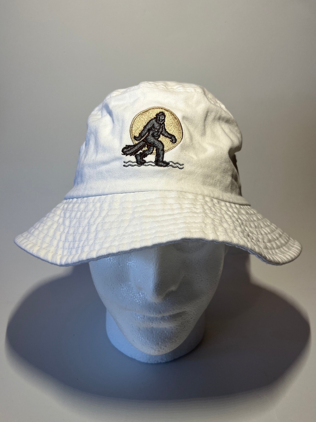Bigfoot Bucket Hat Sasquatch Bucket Hat White Hat Yeti Bucket Hat ...