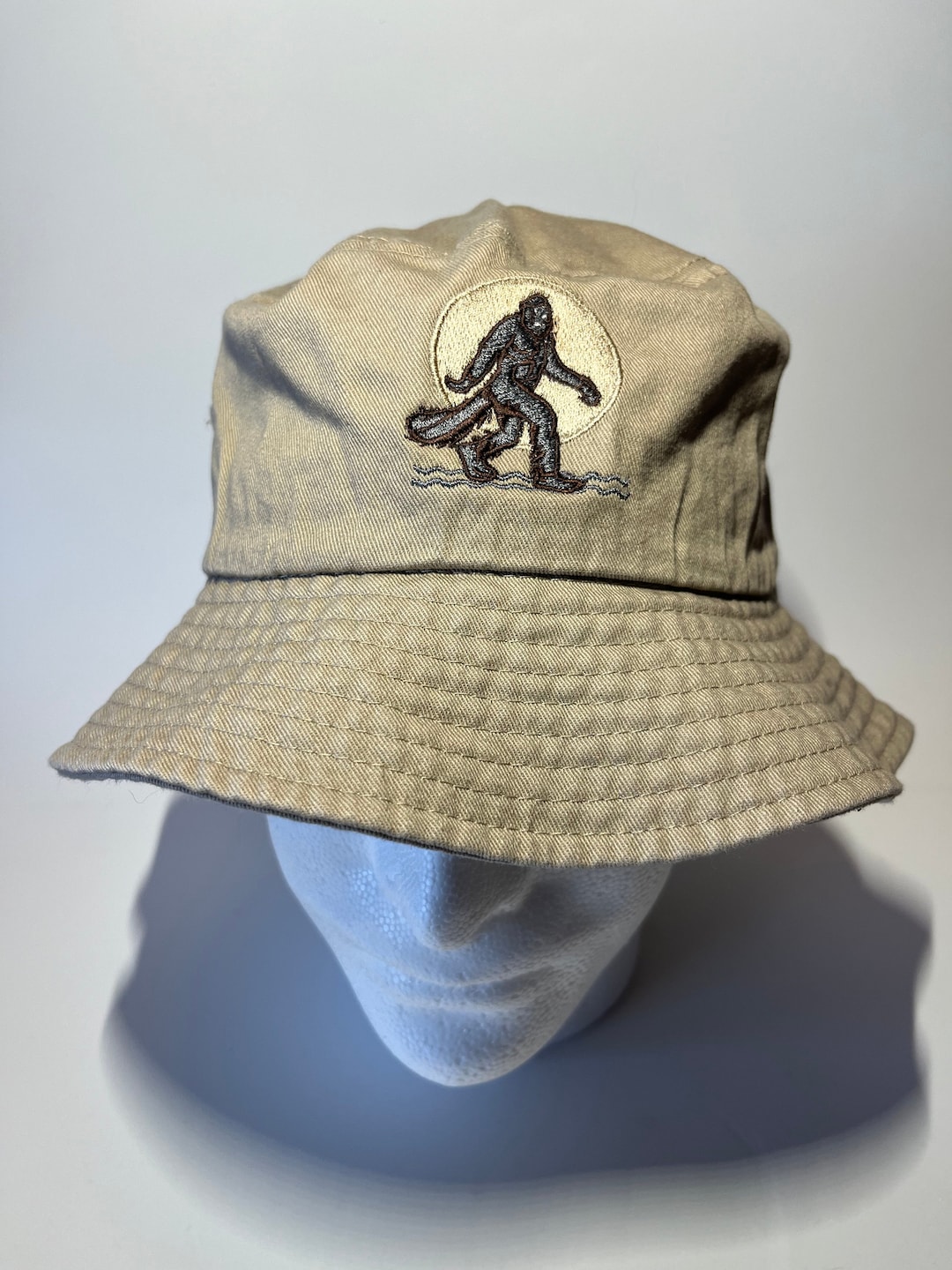 Bigfoot Bucket Hat Sasquatch Bucket Hat Khaki Hat Yeti Bucket Hat ...