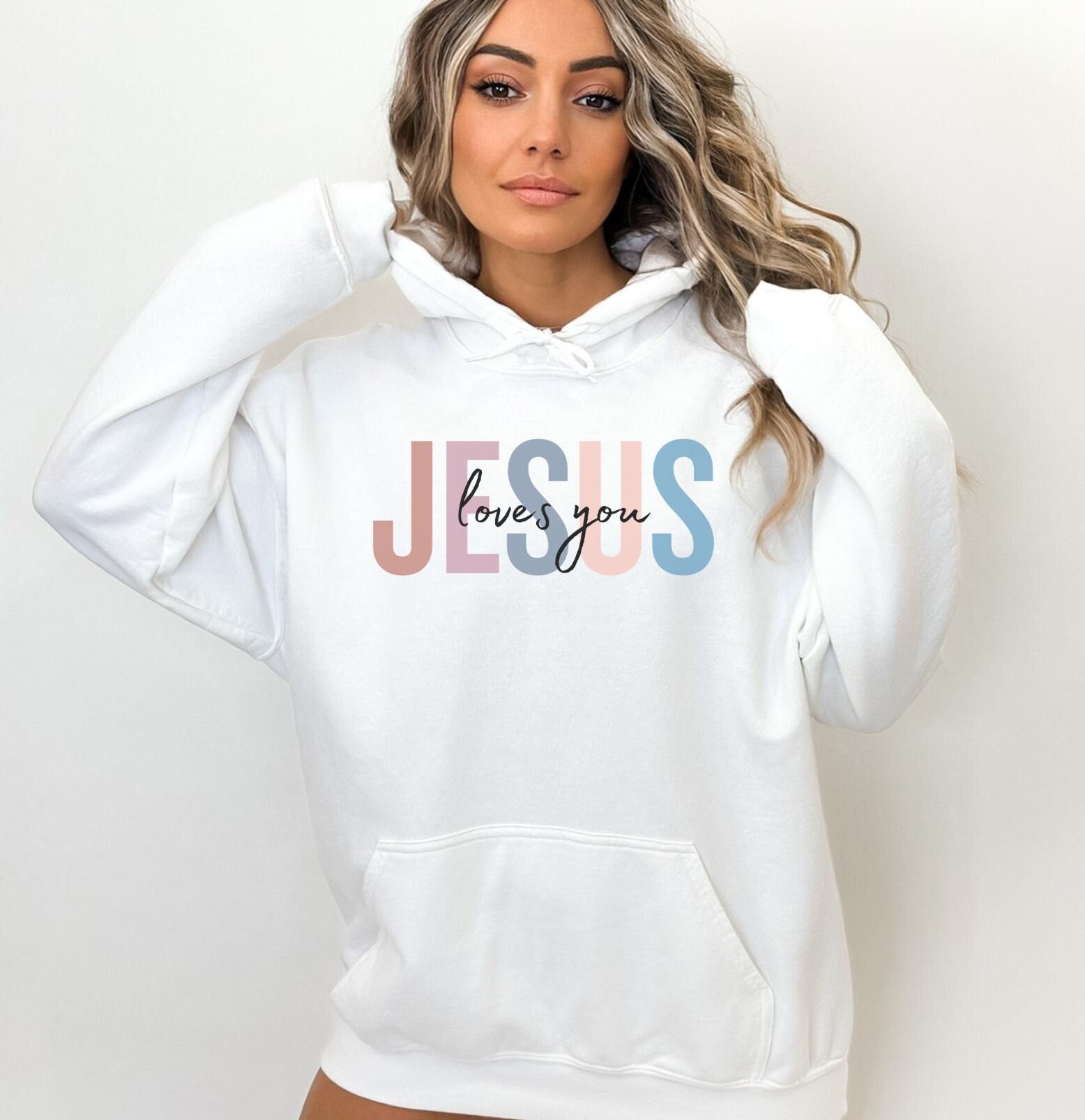 Jesus Loves You Hoodie, Christian Hoodie, Christian Merch, Christian ...