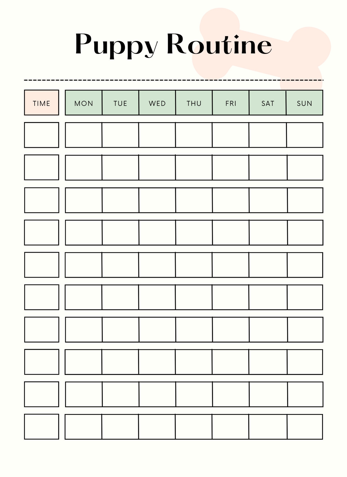 Puppy Training Schedule PDF, Printable Dog Training Schedule, New Puppy ...