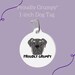 Proudly Grumpy English Bulldog Pet Tag - 1" Round Solid Metal Dog ID ...