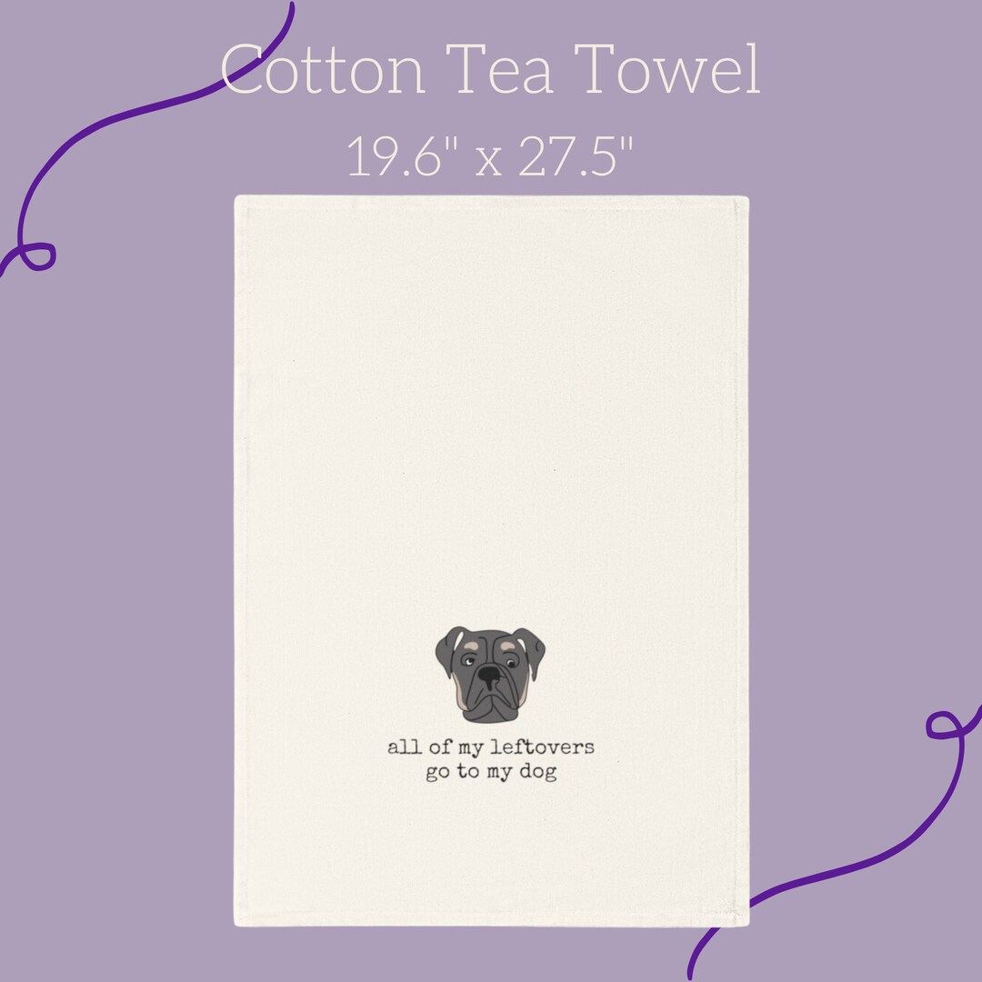 English Bulldog Kitchen Towel, English Bulldog Cotton Tea Towel, Gift ...