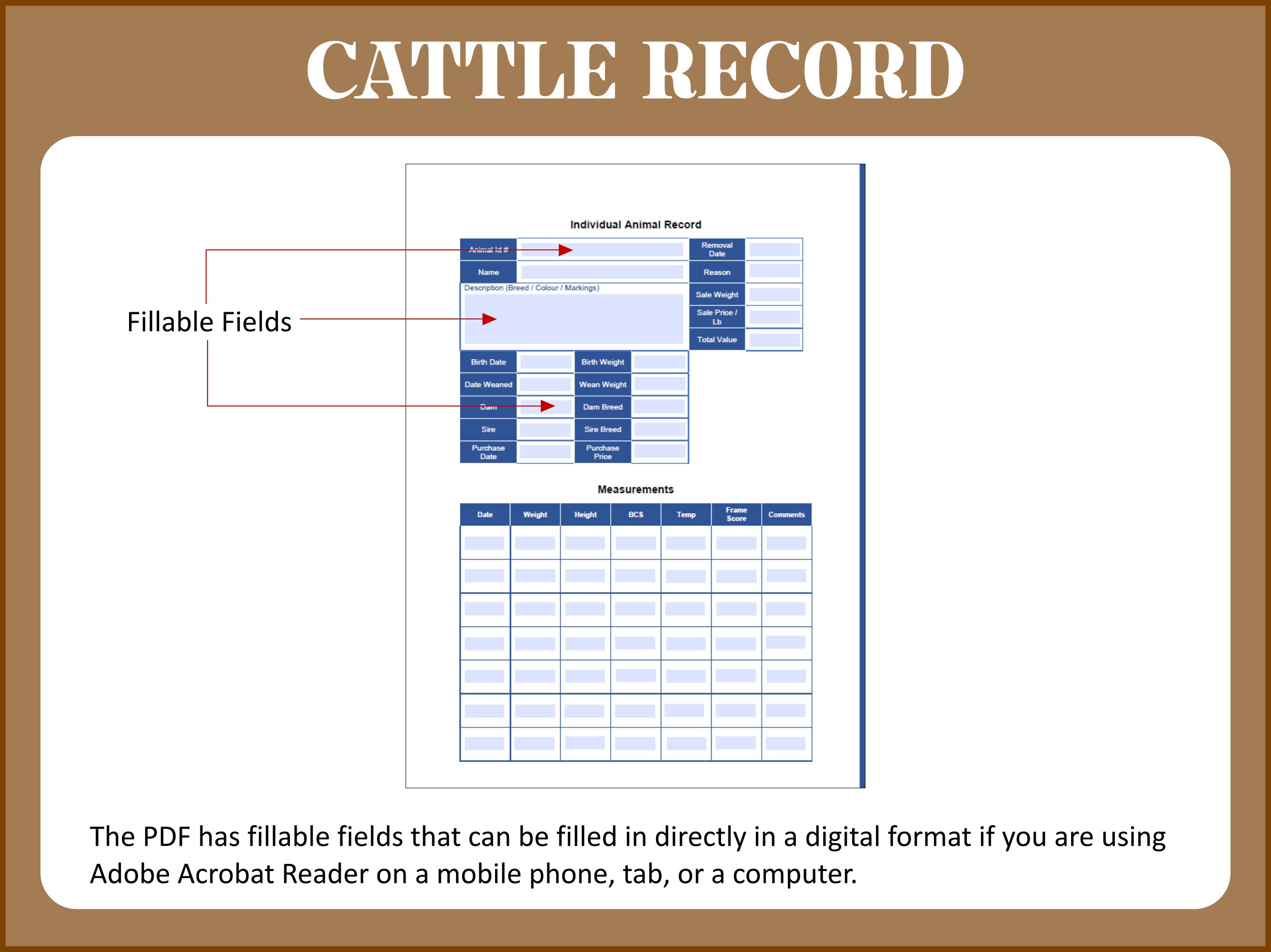 Complete Cattle Record - Etsy