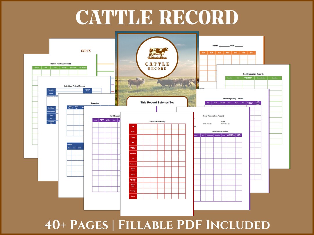 Complete Cattle Record - Etsy