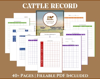 Cattle Record Book Cow Calf Log Books Cattle Log Books Farm Management ...