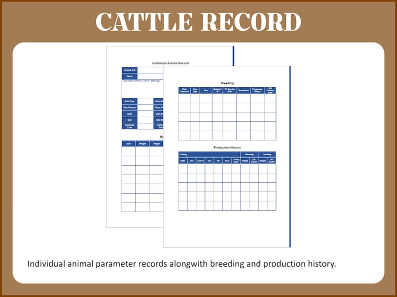 Complete Cattle Record - Etsy