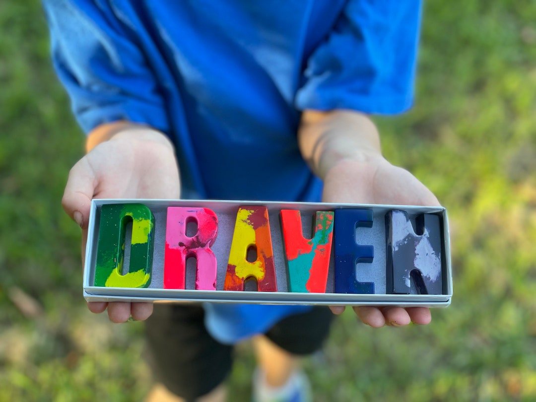 Personalized Crayon Names and Designs-solid, Mixed, and Rainbow Colors ...