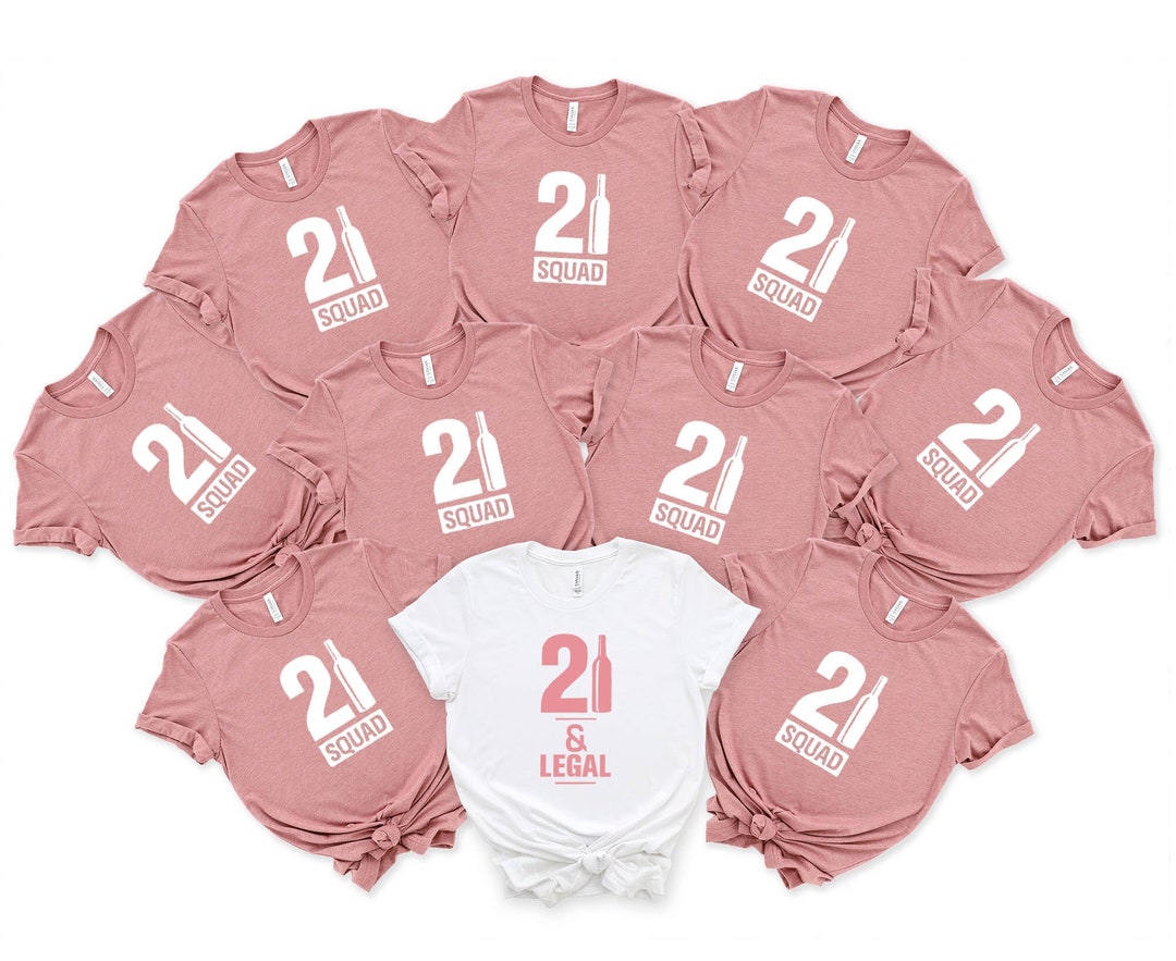 21 and Legal 21 Squad Birthday Shirts Twenty One Tops and - Etsy