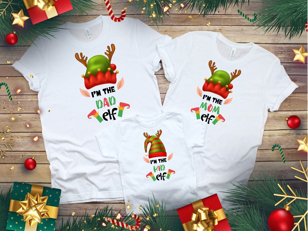 Im the Dad Elf T Shirt Im the Mom Elf T Shirt Dad Family - Etsy