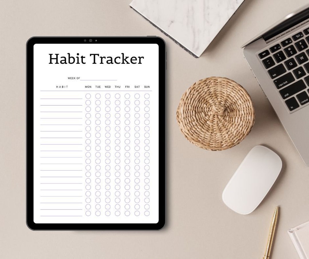 Habit Tracker Weekly Planner, Habit Tracker Printable, Daily Weekly ...