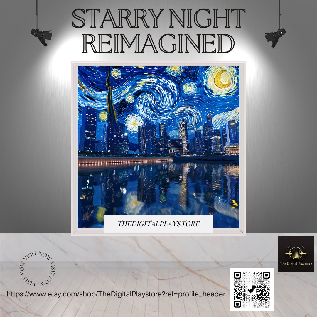 Starry Night Reimagined (9 - Photos) AI Inspired - Etsy