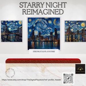 Starry Night Reimagined (9 - Photos) AI Inspired - Etsy