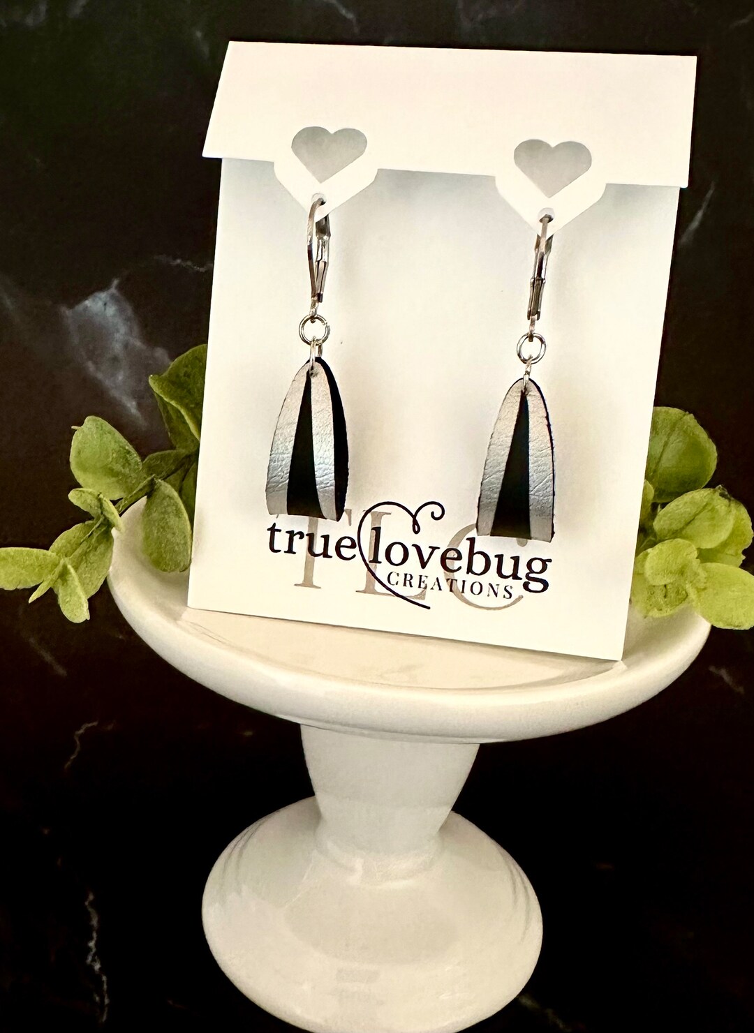 Faux Leather Dangling Loop Statement Earrings Modern Elegance ...