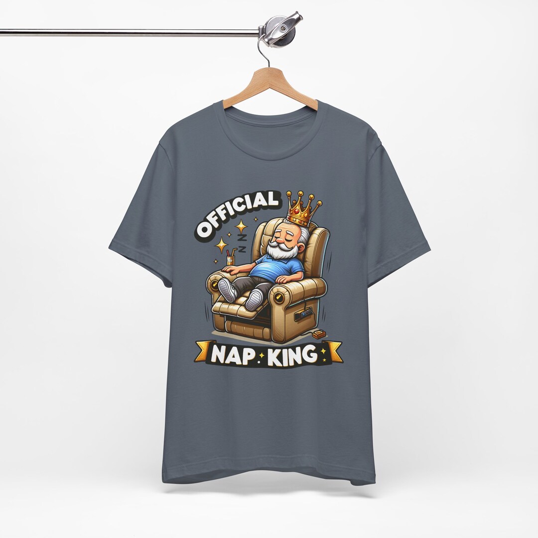 Nap King Throne: Comfy Recliner Chair & Crown Illustration Shirt - Etsy