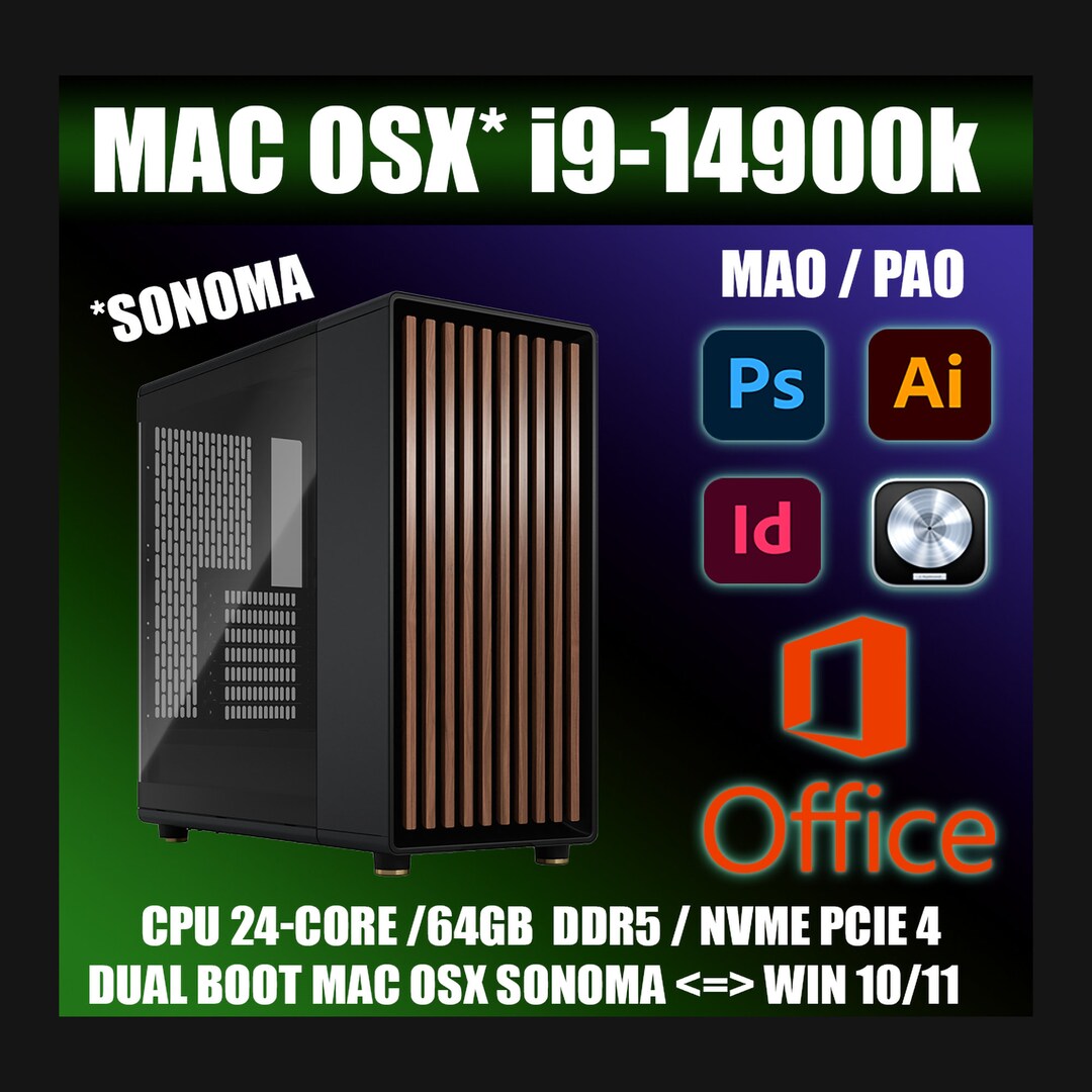HACKINTOSH + I9-14900k + 64gb Ddr5 + Rx6600 XT + 2tb Nvme Ssd (MACPRO Killer) - Etsy