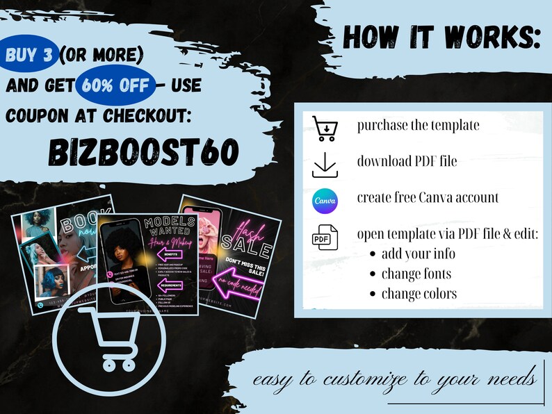Editable Models Wanted Flyer Template Lashes Hair Makeup Braids Model ...
