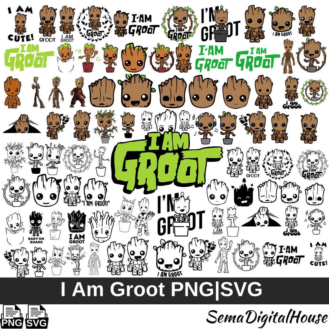 Groot SVG, Groot PNG, Baby Groot Png, I Am Groot Svg, Groot Clipart ...