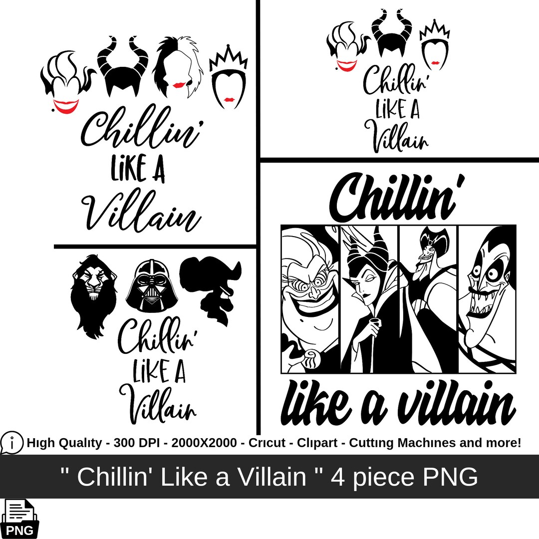 Chillin Like a Villain, Bad Witches Clup, Halloween Clipart, Villains ...
