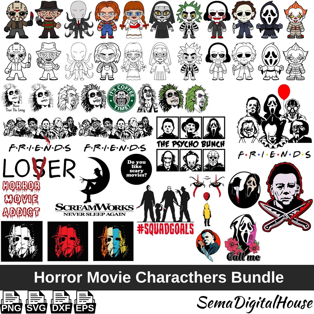 Horror Movie Png, Horror Svg, Figures, Chibi, Horror Characters ...