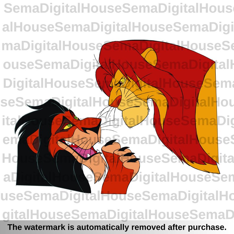 El Rey León PNG, El Rey León SVG, Impresiones digitales de películas de ...