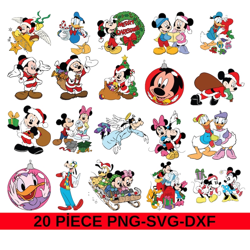 Mickey Mouse Png Christmas Png Mickey Stickers Digital - Etsy