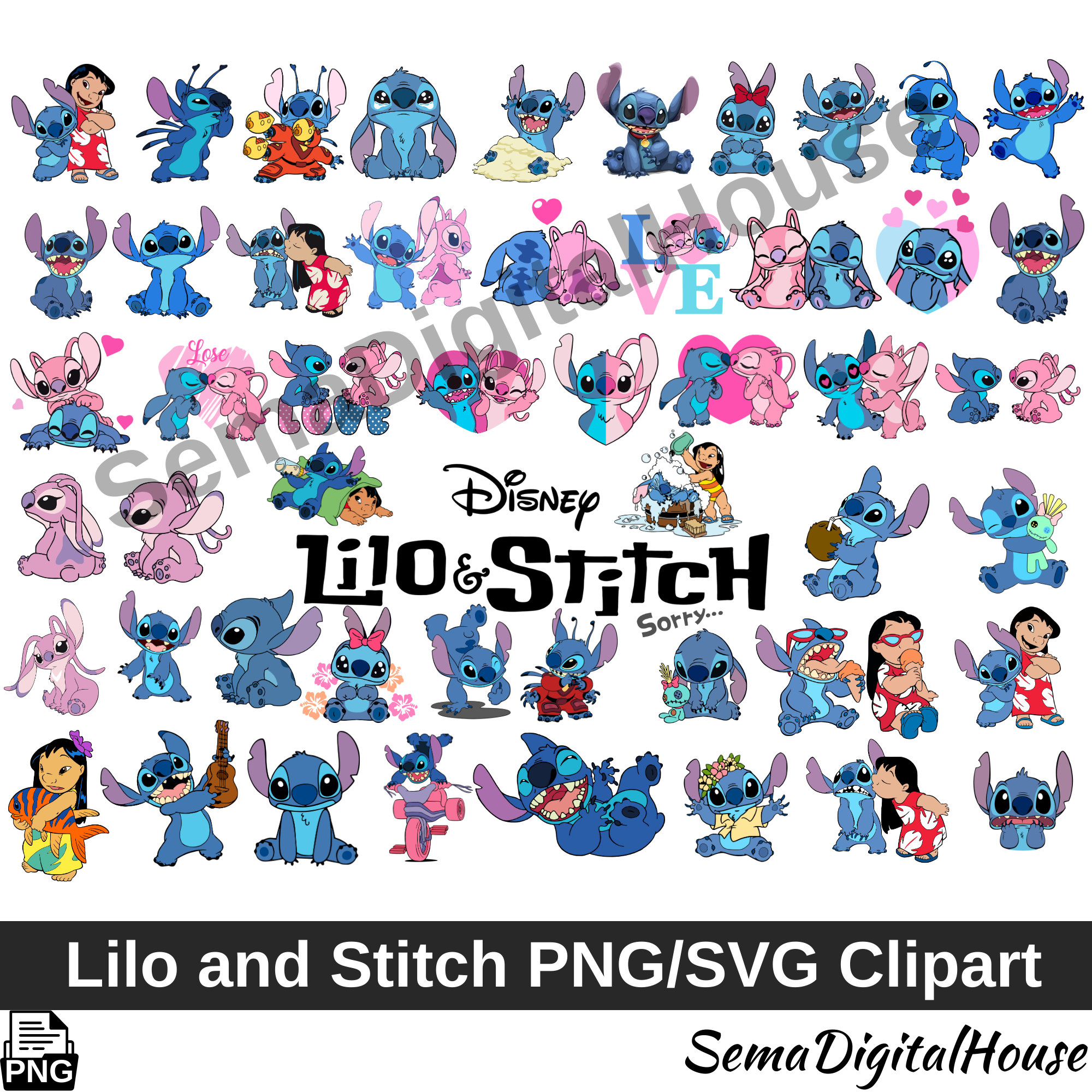Lilo and Stitch Svg, Lilo and Stitch Png, Lilo and Stitch Clipart ...