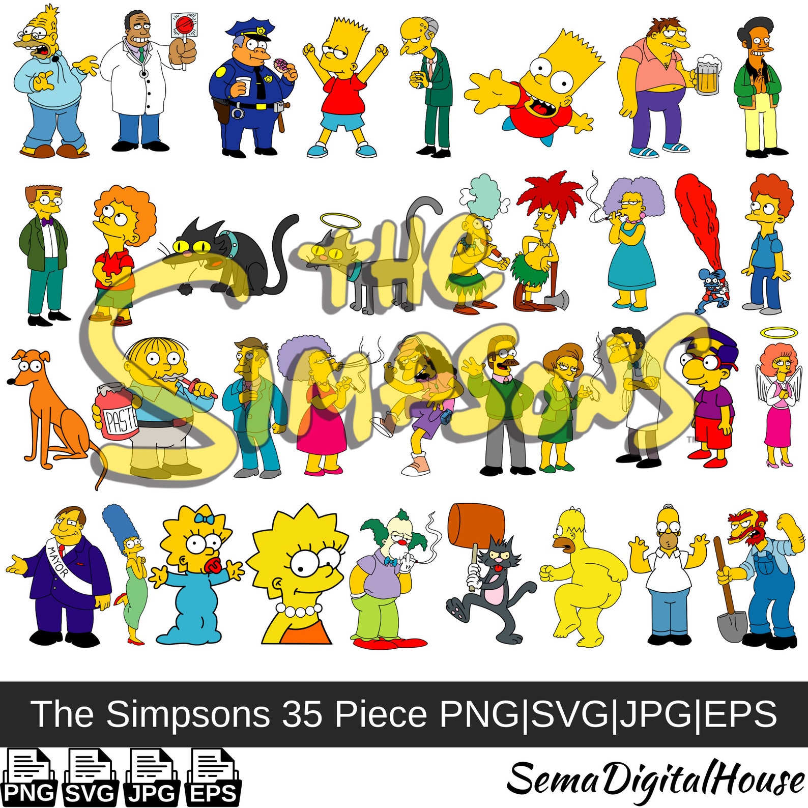 The Simpsons PNG, the Simpsons SVG, Simpsons Cartoon Movie, Simpsons ...