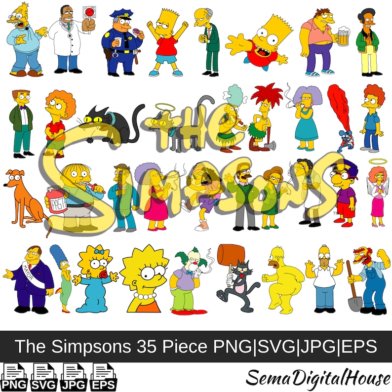 The Simpsons PNG, the Simpsons SVG, Simpsons Cartoon Movie, Simpsons ...