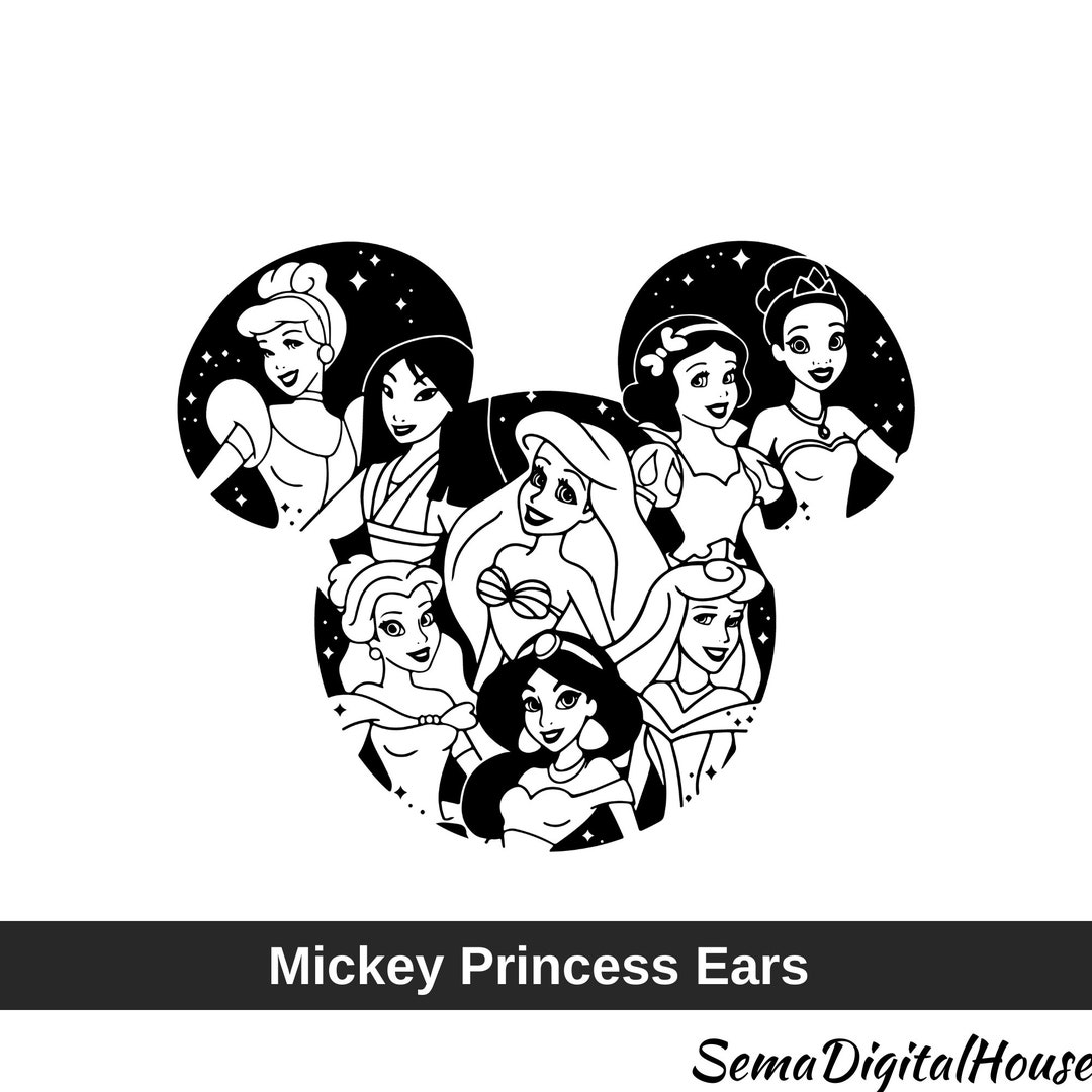Princess Ears, Princess Png, Mickey Ears, Digital Download, Mickey ...