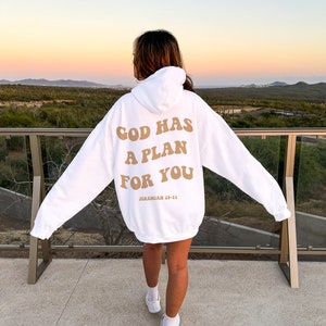 God Has Plan for You Yellow Text Hoodie, VSCO Hoodie, Aesthetic Sweat ...