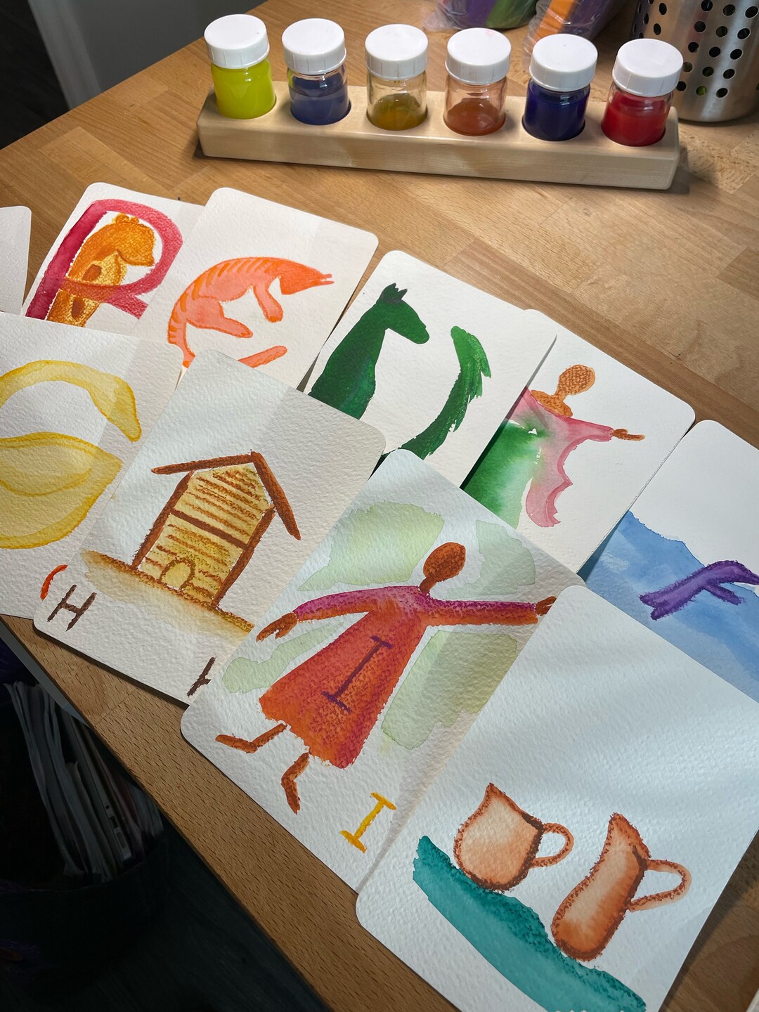 Waldorf School Alphabet Letter Cards - Etsy