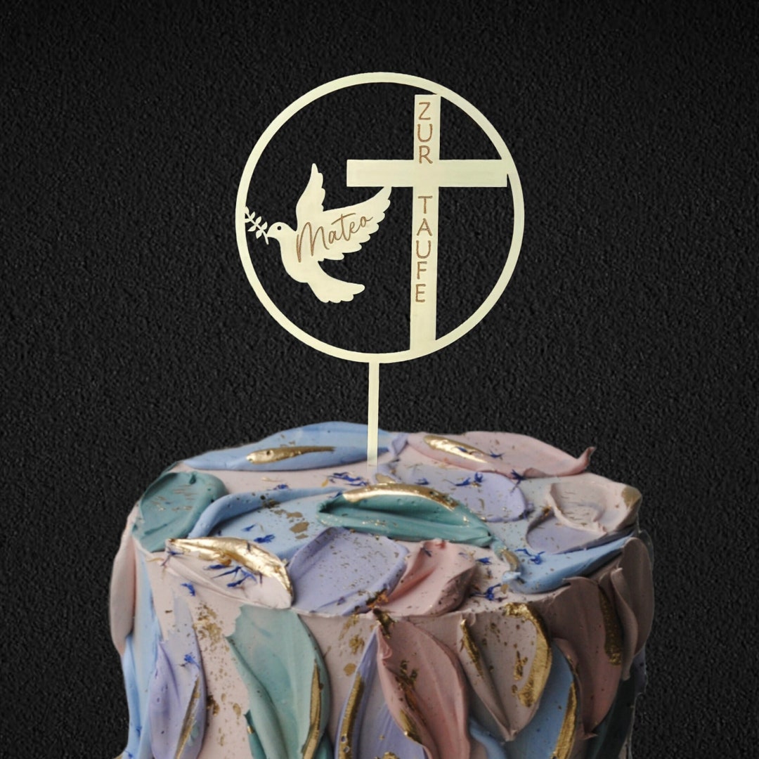 Topper for Baptism Personalized, Cake Topper for Baptism, Baptism ...