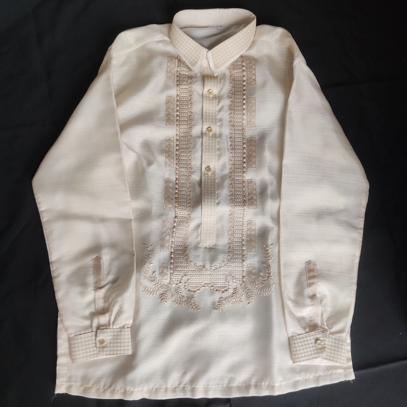 MODERN BARONG| With Lining, Embroidery in Collar & Cuff Made in Lumban ...