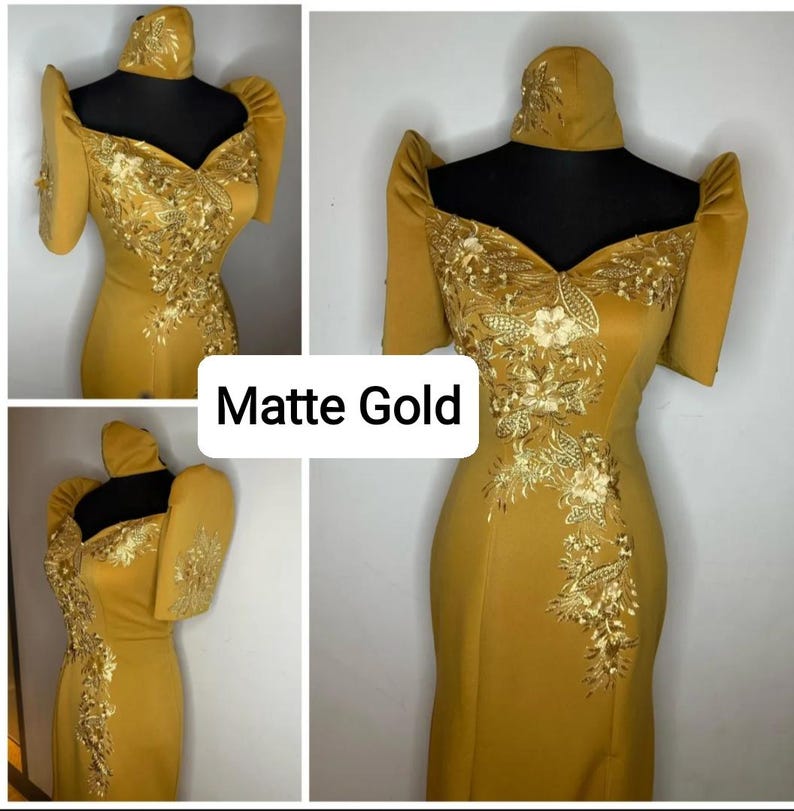 Filipiniana Long Gown | Strechable | Lace is Random Design - Etsy