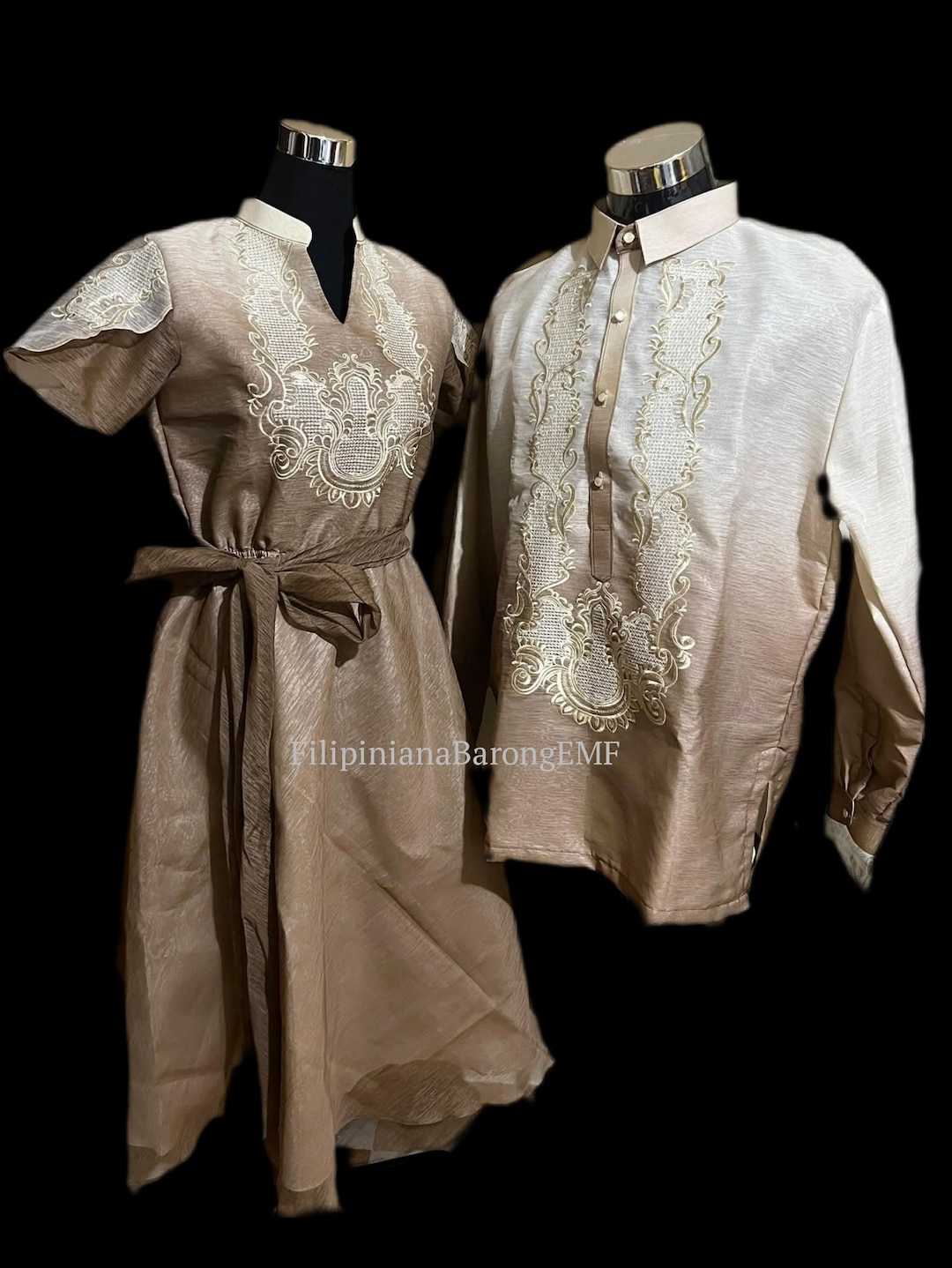 Modern Couple Filipiniana and Barong Tagalog | Random Embroidery Design ...