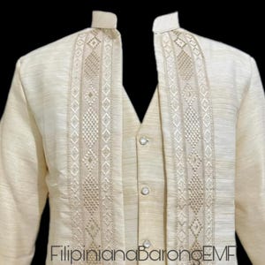 New Full Open COAT BARONG With VEST | Made of Pinya Jusilyn Fabric ...