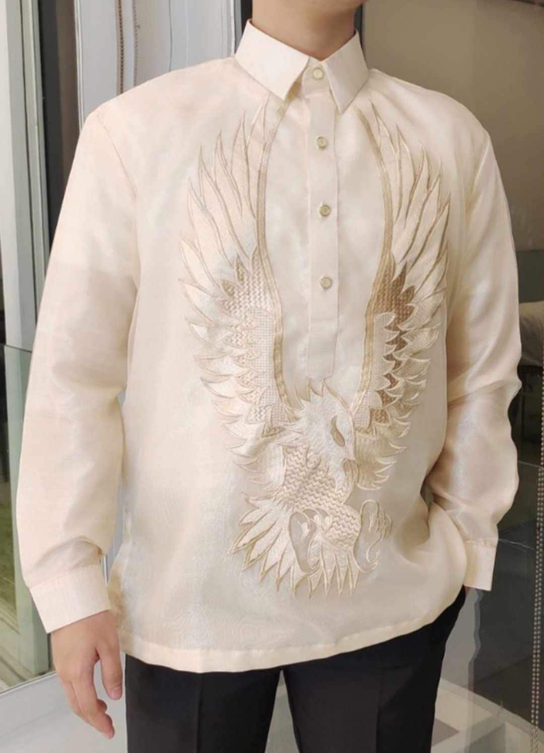 Couple Eagle Barong Tagalog and Filipiniana Dress for Men and Women ...