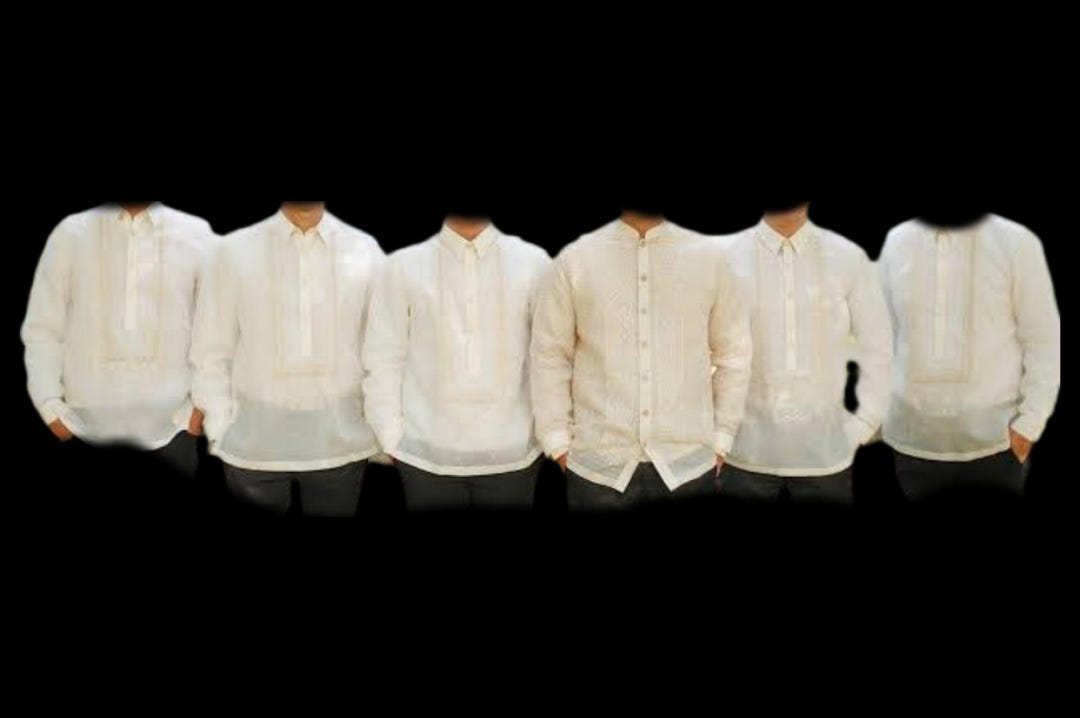 ENTOURAGE SET | 5 Pcs Modern Barong Tagalog | With Lining or See ...