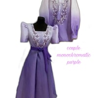 Purple Modern Couple Filipiniana Barong | Random Embroidery Design ...