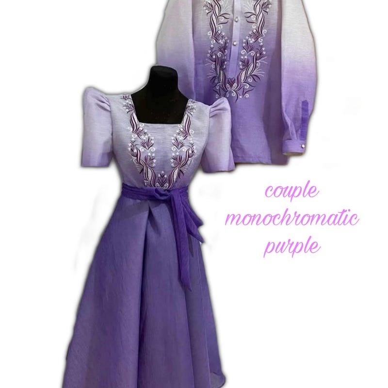 Filipino Dress Purple - Etsy UK