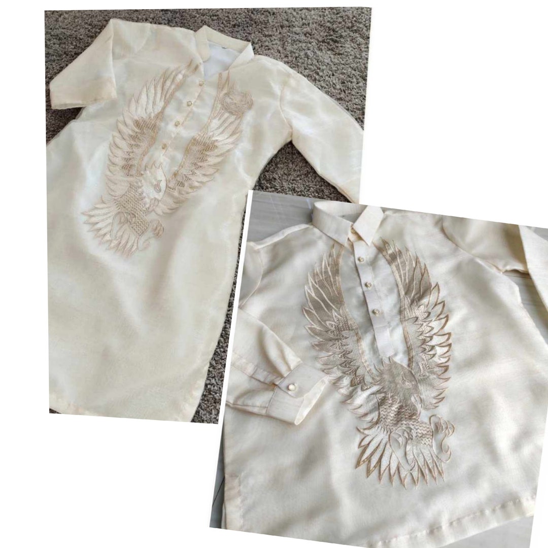 Couple Eagle Barong Tagalog and Filipiniana Dress for Men and Women ...