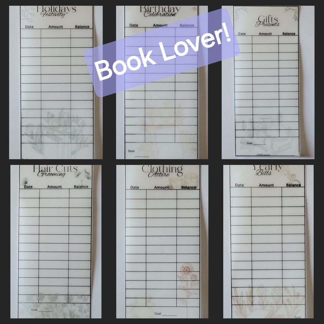 Lyman Joy Inspired Tally Trackers: Book Lover & Money Tracker Set - Etsy