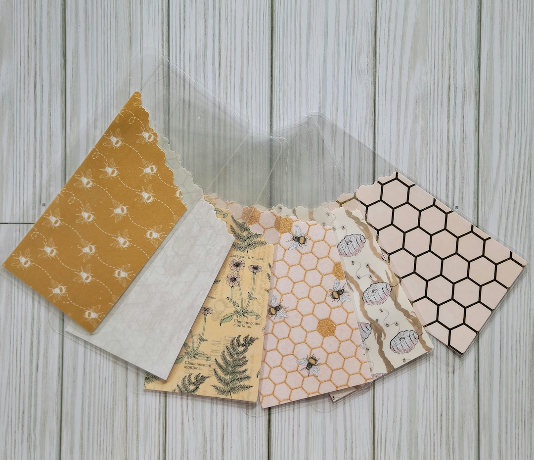 Peek a Boo Cash Stuffing Envelopes (set of 6) A6 Honey Combs and Bees ...