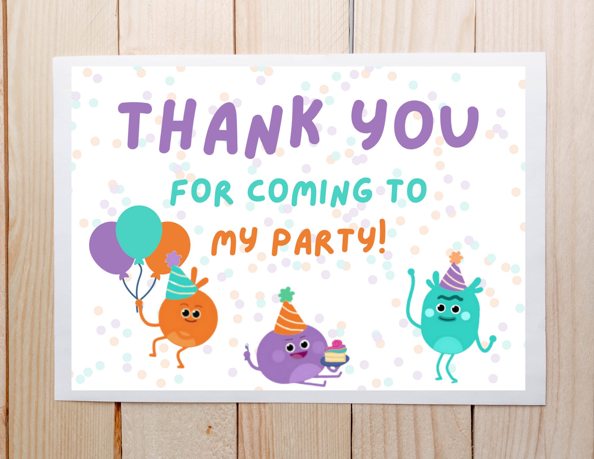 Bumble Nums Thank You Card | 7x5, Super Simple Songs, Bumble Nums ...