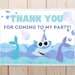 Finny The Shark Second Birthday Customized Invitation 5x7 Super Simple