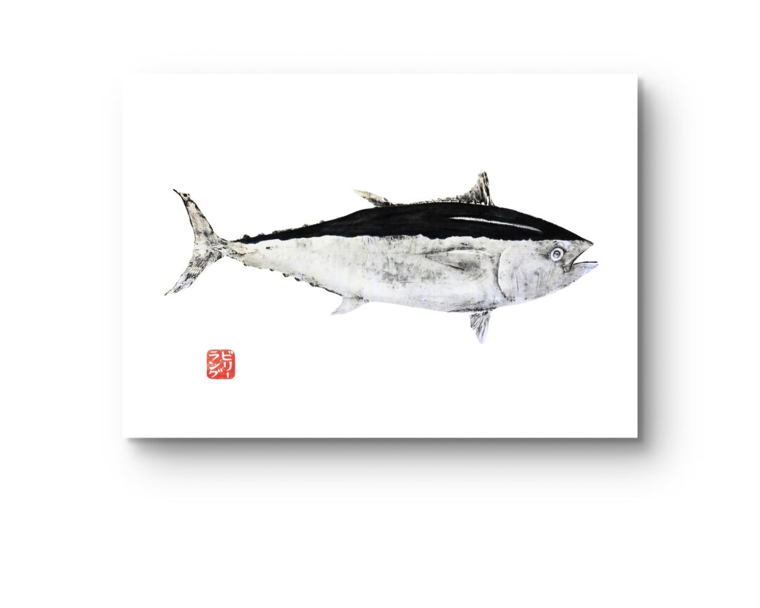Gyotaku Northern Bluefin Tuna Print: Japanese Fish Art (A3 Print) - Etsy