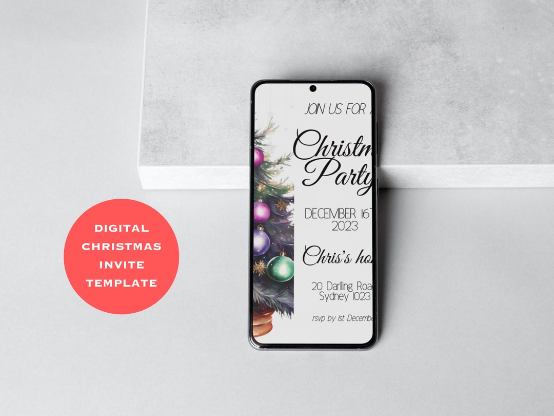 Editable Christmas Party Invite Christmas Invite E - Etsy