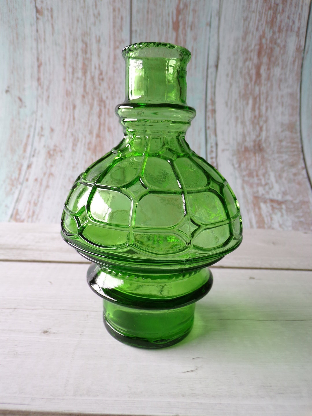 Vintage 1960s Wheaton Glass Co Emerald Green Oil Lamp Vase, TCW ...